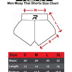 Roar Muay Thai Shorts MMA Gym Boxing Fighting UFC Trunks Kick Martial Arts Gear (Red, Large)