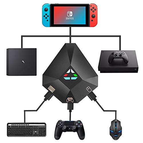 Mouse and Keyboard Converter for Nintendo Switch,Keyboard and Mouse Adapter for PS4, PS3, Xbox One, Xbox 360, Nintendo Switch lite