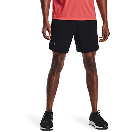 Under Armour mens Launch Run 7-inch Shorts , Black/Reflective , Small