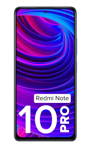 redmi Xiaomi Note 10 Pro 4G Volte 128GB + 6GB Factory Unlocked 6.67" 64MP Quad Camera Night Mode (not Verizon Sprint Boost Cricket) (w/Fast Car Charger Bundle) (Glacial Blue)