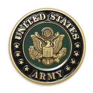 indiana metal craft us army seal die struck solid brass lapel pin with enamel made in usa (1 inches)