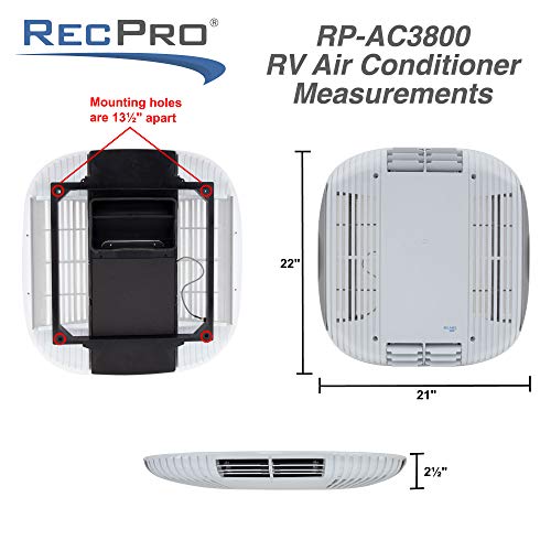 RecPro RV Air Conditioner 15K Non-Ducted | With Heat Pump for Heating or Cooling Option | RV AC Unit | Camper Air Conditioner (White)