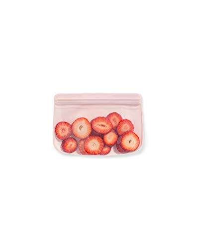 W&P Porter Silicone Reusable Storage Bag, Sandwich (10oz Flat), Blush, Food Storage Container, Microwave and Dishwasher Safe, Easy Cleaning