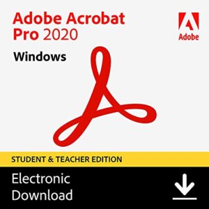 adobe acrobat pro 2020 | student & teacher edition | pc code