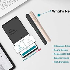 Neo Smartpen dimo Bluetooth Digital Pen with 2 GB Internal Memory Digitize Handwriting for iOS and Android, Compatible with Neo Studio App and Neo Notebooks - Black