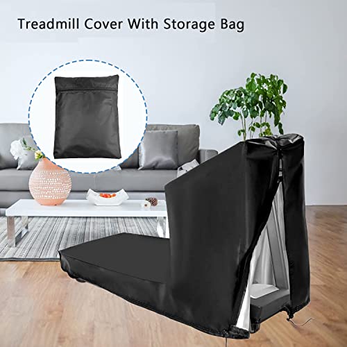 Rilime Treadmill Cover, Waterproof Running Machine Protective Cover, Dustproof Treadmill Covers with Zipper for Home Gym Indoor Outdoor(81”L x 37”W x 67”H)