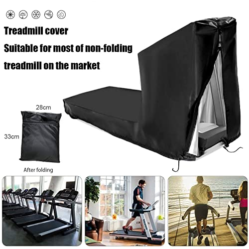 Rilime Treadmill Cover, Waterproof Running Machine Protective Cover, Dustproof Treadmill Covers with Zipper for Home Gym Indoor Outdoor(81”L x 37”W x 67”H)