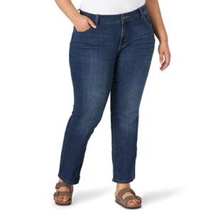 lee women's plus size legendary mid rise bootcut jean compass 18w petite