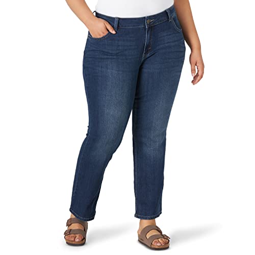 Lee Women's Plus Size Legendary Mid Rise Bootcut Jean Compass 18W Petite