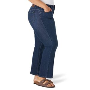 Lee Women's Plus Size Legendary Mid Rise Bootcut Jean Compass 18W Petite