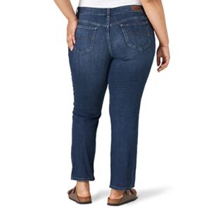 Lee Women's Plus Size Legendary Mid Rise Bootcut Jean Compass 18W Petite