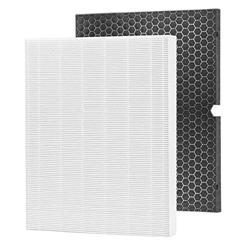 RONGJU Replacement 116130 Filter H for Winix 5500-2, Filter & Activated Carbon Filter Combo Pack Compare to Part # 116130