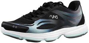 ryka women's devotion plus 2 black/mint walking shoe, 8 m, us