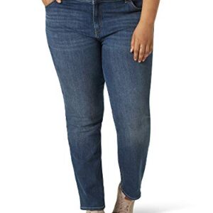 Lee Women's Plus Size Legendary Mid Rise Straight Leg Jean Seattle 18 Plus Medium