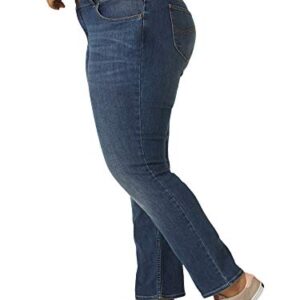 Lee Women's Plus Size Legendary Mid Rise Straight Leg Jean Seattle 18 Plus Medium