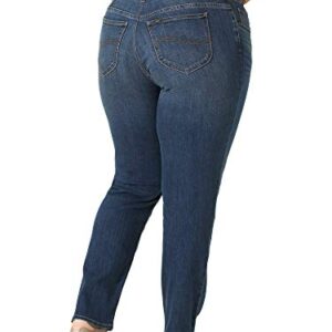 Lee Women's Plus Size Legendary Mid Rise Straight Leg Jean Seattle 18 Plus Medium