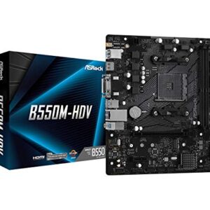 ASRock B550M-HDV Supports 3rd Gen AMD AM4 Ryzen™ / Future AMD Ryzen™ Processors Motherboard