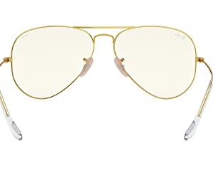 Ray-Ban RB3025 Classic Evolve Polarized Aviator Sunglasses, Gold/Clear to Grey Photochromic, 58 mm