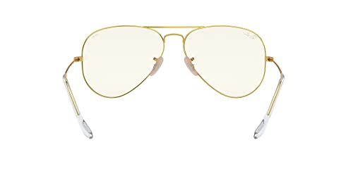 Ray-Ban RB3025 Classic Evolve Polarized Aviator Sunglasses, Gold/Clear to Grey Photochromic, 58 mm