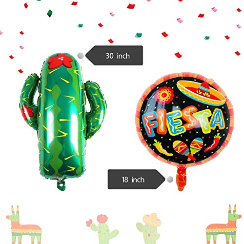 JeVenis 3 PCS Adios To My 20S Balloon 30th Birthday Party Decor Taco Bout 30 Balloons Mexican 30th Birthday Fiesta 30 Birthday Decor Cactus Balloon