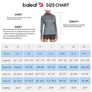 BALEAF Women's Hiking Long Sleeve Shirts with Face Cover Neck Gaiter UPF 50+ Lightweight Quick Dry SPF Fishing Running Hoddie Blue Size M