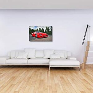 Canvas Art Print of XOTIKS Ferrari F40 - Fine Art Giclee Canvas Print Wall Art. Professional gallery wrap style and ready to hang Photo on Canvas Gallery Wrap Wall Display. (498) (16" x 24")