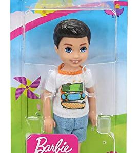 Barbie Club Chelsea Boy Doll (6-inch Brunette) Wearing Skateboard Graphic Shirt and Shorts, for 3 to 7 Year Olds