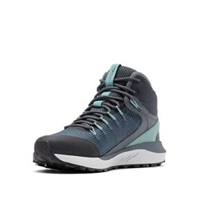 columbia women's trailstorm mid waterproof, graphite/dusty green, 8.5