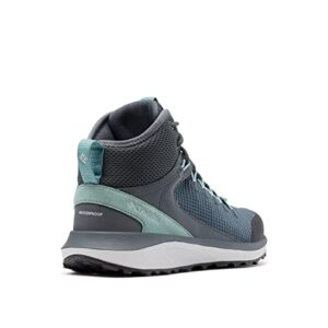 Columbia Women's Trailstorm Mid Waterproof, Graphite/Dusty Green, 8.5