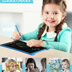 Derabika Learning Toys for 3 4 5 6 7 Girls Boys Gifts, 10 Inch Colorful LCD Writing Tablet Drawing Board, Electronic Doodle Board for Kids Christmas Birthday Present for Girls Boys Age 3-7 (Blue)