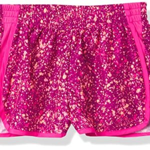 C9 Champion Girls' 2" Woven Running Shorts, Splatter Day Magenta Zeal, Medium