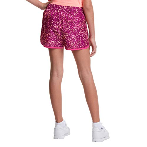 C9 Champion Girls' 2" Woven Running Shorts, Splatter Day Magenta Zeal, Medium