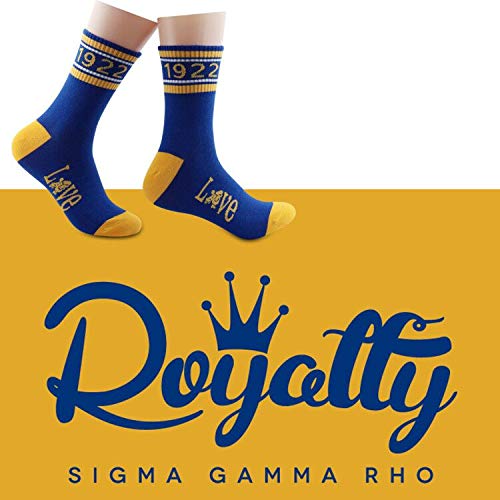 G2TUP 2 Pairs 1922 Poodles Gamma Rho SGRho Gifts Black Greek Sorority Big Little Socks (2 Pairs/Set, Mid Calf)