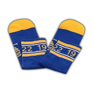 G2TUP 2 Pairs 1922 Poodles Gamma Rho SGRho Gifts Black Greek Sorority Big Little Socks (2 Pairs/Set, Mid Calf)