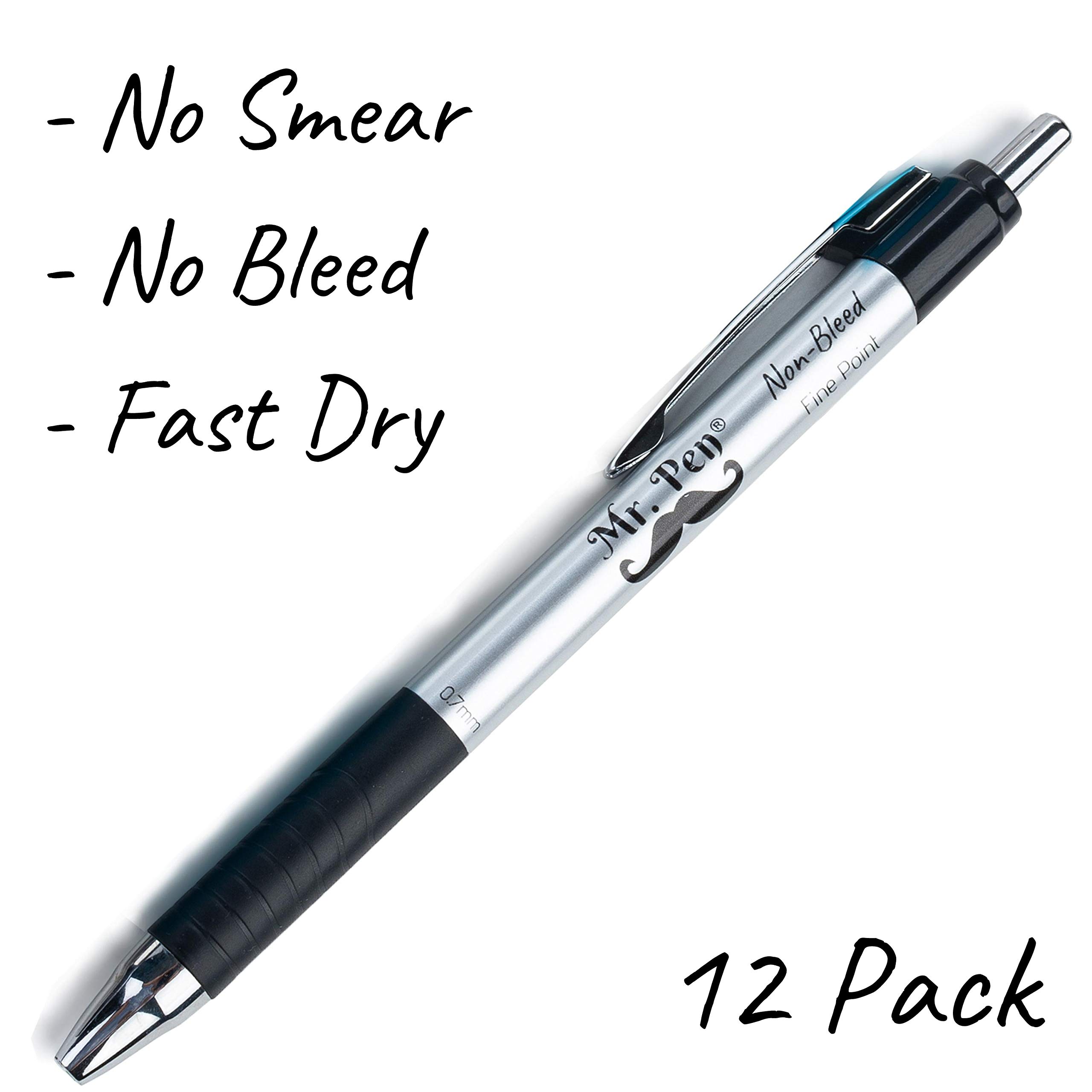 Mr. Pen- Pens, Black Pens, 12 Pack, Fast Dry, No Smear Pens, Bible Pens, Pens for Journaling, Pens No Bleed Through, Pens Fine Point, Journal Pens, Fine Tip, Planner Pens, Ball Point Journal Pens