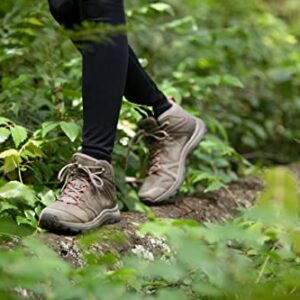 KEEN Women's Terradora 2 Mid Height Leather Waterproof Hiking Boots, Brindle/Redwood, 8