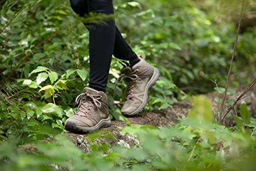 KEEN Women's Terradora 2 Mid Height Leather Waterproof Hiking Boots, Brindle/Redwood, 8