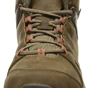 KEEN Women's Terradora 2 Mid Height Leather Waterproof Hiking Boots, Brindle/Redwood, 8