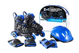 chicago skates training set black/blue md (1 little kid - 4 big kid)