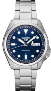 seiko srpe53 seiko 5 sports men's watch silver-tone 44.6mm stainless steel