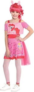 party city my little pony pinkie pie costume for girls, small, includes dress, tights, wig, ears, tail