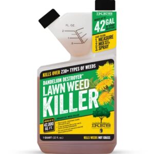 Ike's Dandelion Destroyer | Lawn Weed Killer | Kills Weeds Not Grass | Three-Way Herbicide (32 oz (Quart))