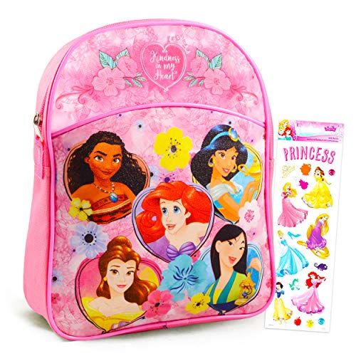 Disney Princess Mini Backpack Preschool Toddler Kindergarten ~ Deluxe 11" Princess School Bag with Stickers (Disney Princess School Supplies)