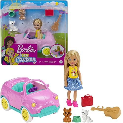 Mattel GTK95 Chelsea Driving a Vehicle Barbie Fun Doll, 3 Years Old and Above