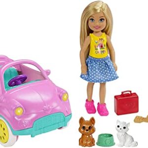 Mattel GTK95 Chelsea Driving a Vehicle Barbie Fun Doll, 3 Years Old and Above