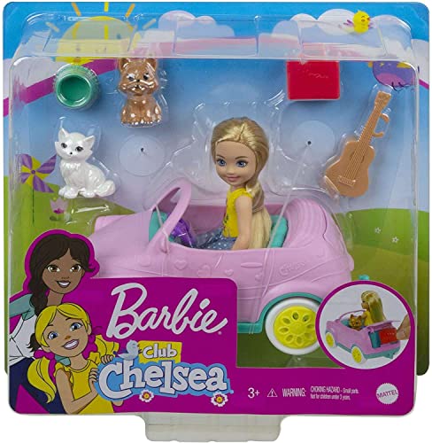 Mattel GTK95 Chelsea Driving a Vehicle Barbie Fun Doll, 3 Years Old and Above