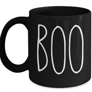 Boo Black Coffee Mug, Skinny Font, Boo Mug, Minimalist, Boo Cup, Halloween Mugs, One Word Mugs, Halloween Party, Halloween Decor.