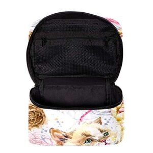 Cute Paint Cat With Dime Women Portable Travel Accessories with Mesh Pocket Makeup Cosmetic Bags Storage Organizer Multifunction Case