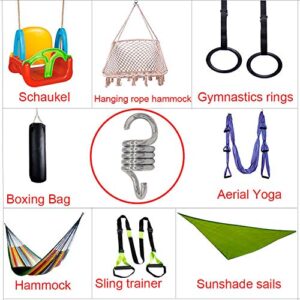 Porch Swing Springs Hammock-Chair Spring - 1500Lbs Heavy Duty Suspension Hangers Ceiling Mount Porch Swings (2pcs 750Lbs Compact Version)