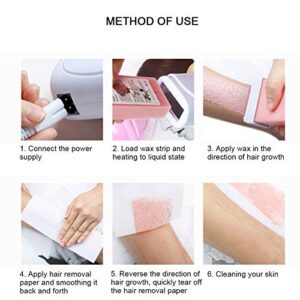 Portable Wax Warmer, Professional Double Depilatory Wax Warmer, 40W Hair Removal Machine, Electric Depilatory Roll On Wax Heater Home Waxing Machine for Travel and Home Waxing & SPA(US)